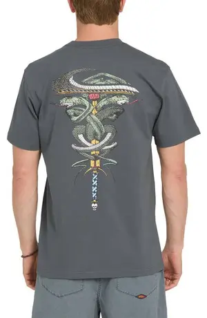Quiksilver Serpents Short Sleeve Graphic T-shirt - Iron Gate