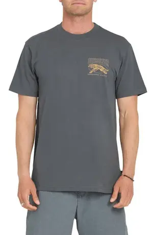Quiksilver Tiger Style Short Sleeve Graphic T-shirt - Iron Gate