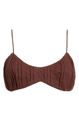 KULANI KINIS Ruched Bralette Underwire Bikini Top