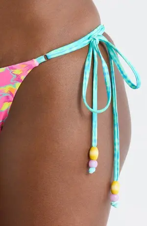 KULANI KINIS Side Tie Thong Bikini Bottom - Sun Pop