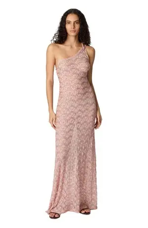 Missoni Foliage Pattern One-shoulder Dress - Multicoloured