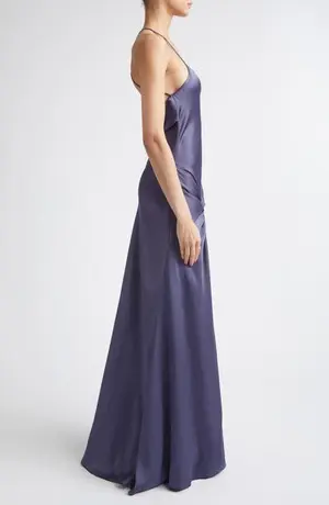 Victoria Beckham Draped Satin Camisole Gown
