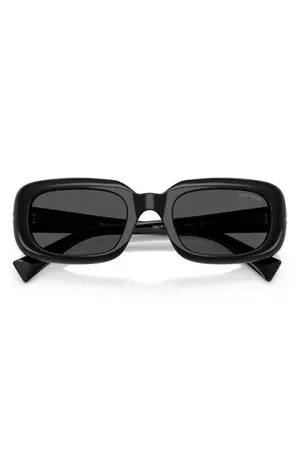 Miu Miu 52mm Rectangular Sunglasses - Black/dark Grey
