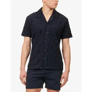 RAITH Fausto Flocked Cotton-blend Top