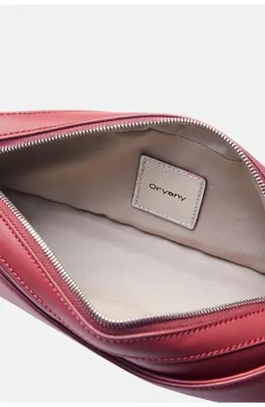 ORYANY Mini Canna Leather Shoulder Bag - Sun Red