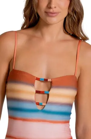 Cosita Linda Beaded One-piece Swimsuit
