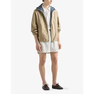 Prada Re-nylon Hooded Shell Jacket - Brown