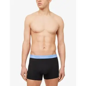 Calvin Klein Icon Pack Of Five Stretch-cotton Trunks - Multi
