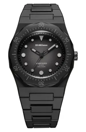 D1 MILANO Subacqueo Polycarbonate Bracelet Watch - Black
