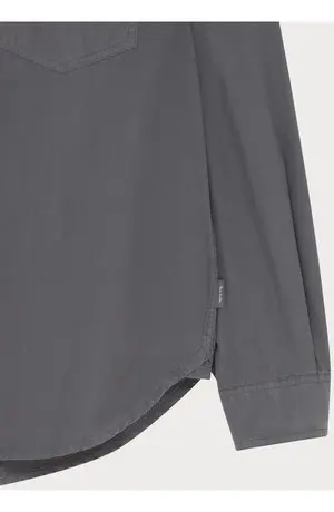 Paul Smith Casual Fit Organic Cotton Button-up Shirt - Anthracite