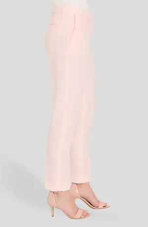 TAHARI ASL Classic Tapered Trousers - Tea Rose