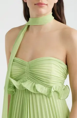 DELFI COLLECTIVE Diana Strapless Chiffon Gown