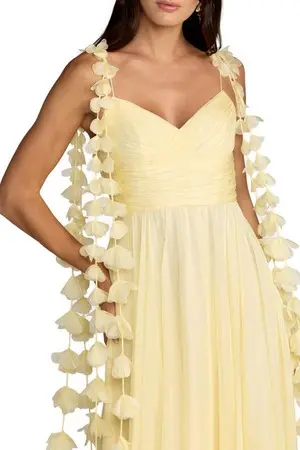 Mac Duggal Floral Appliqué A-line Gown