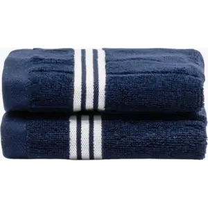 ITALIC Nautilus 2-piece Washcloth Set - Navy/white