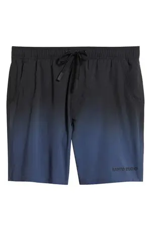 SANTO STUDIO Tempo Faded Tech Drawstring Shorts Arman Tsarukyan Edition - Black Fade