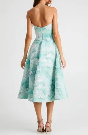 HELSI Vivi Strapless Midi Dress With Bead Detail