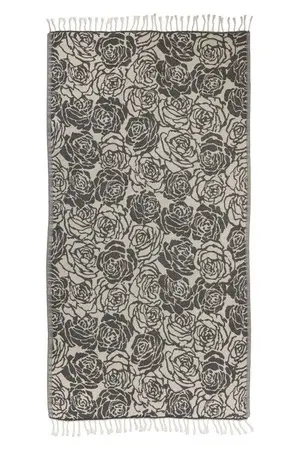 INFUSEZEN Rose Sand Resistant Organic Turkish Towel - Black