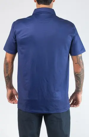 VAST Aqua Terra Formosan Bear Tech Performance Polo - Navy