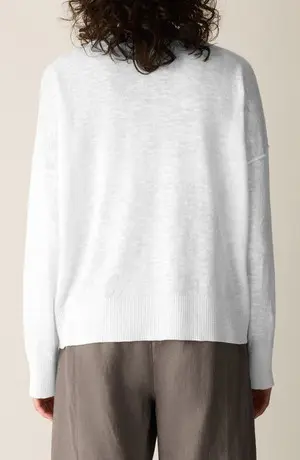 Eileen Fisher Organic Linen & Cotton Crewneck Sweater