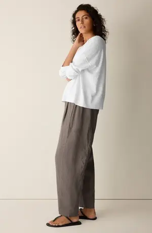 Eileen Fisher Organic Linen & Cotton Crewneck Sweater