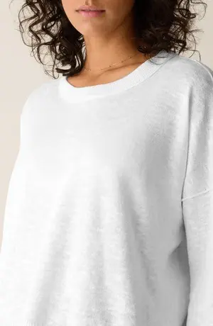 Eileen Fisher Organic Linen & Cotton Crewneck Sweater