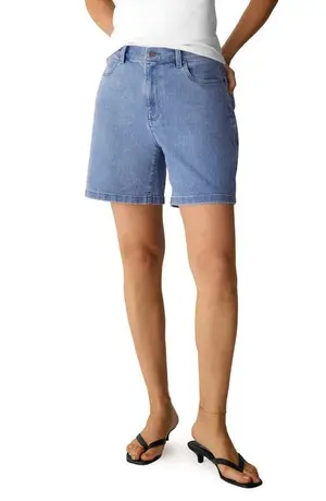 Eileen Fisher High-waisted Denim Shorts