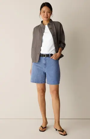Eileen Fisher High-waisted Denim Shorts