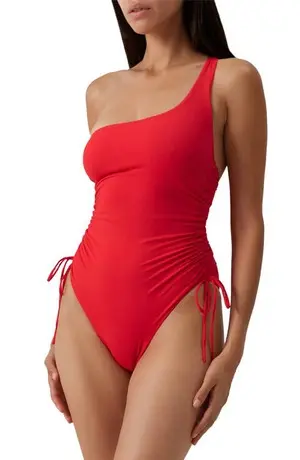 Melissa Odabash Polynesia One-shoulder One-piece Swimsuit - Red