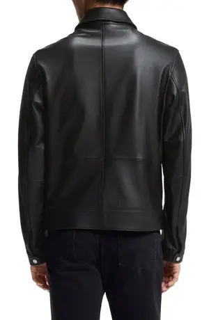 BOSS Mapson Lambskin Leather Jacket