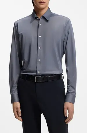 BOSS P-liam Button-up Shirt - Open Blue