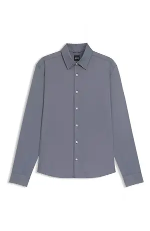 BOSS P-liam Button-up Shirt - Open Blue
