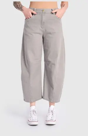 Alembika Barrel Leg Pants - Grey
