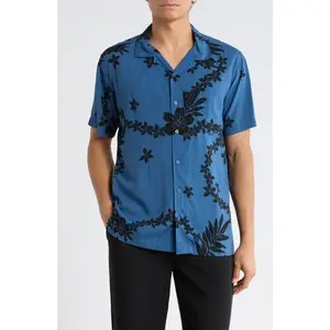 TENŌRE Floral Camp Shirt - Ocean
