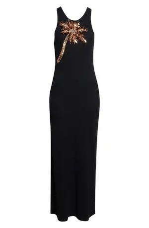 Rabanne Palm Embroidered Tank Dress
