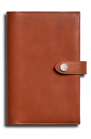 Shinola Snap Vachetta Leather Journal Cover Rust
