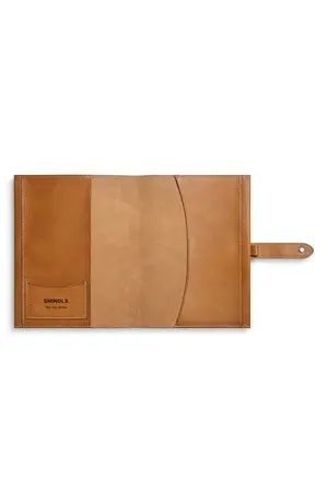 Shinola Snap Vachetta Leather Journal Cover - Tan