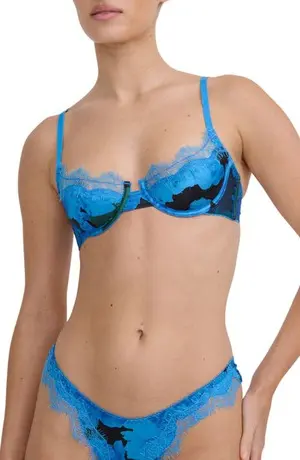 KAT THE LABEL Sorrento Limencello Underwire Bra - Azure
