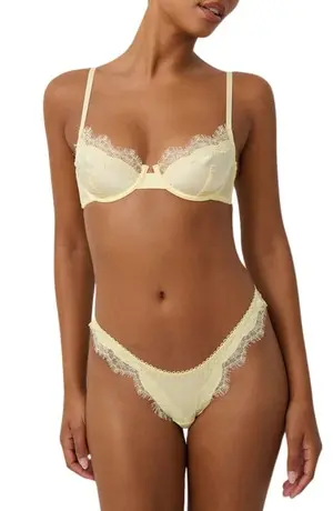 KAT THE LABEL Sorrento Limencello Underwire Bra - Limoncello