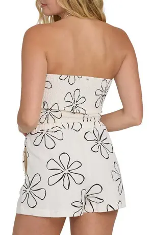 BILLABONG Floral Smocked Tube Top