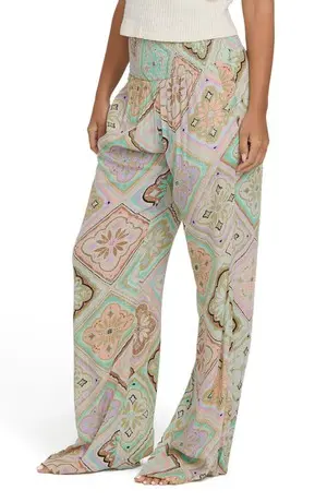 BILLABONG Smock Waist Cotton Gauze Pants - Cactus