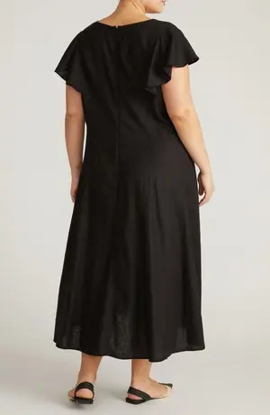Universal Standard Victoria Linen Blend Fit & Flare Dress
