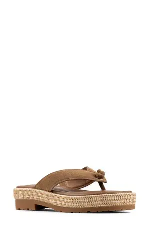 DONALD PLINER Samiya Platform Thong Sandal - Saddle