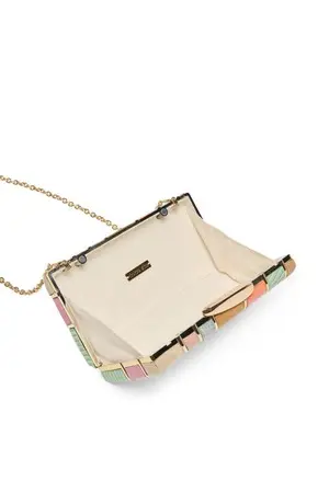 Dolce Vita Multi Panel Frame Clutch - Gold Multi