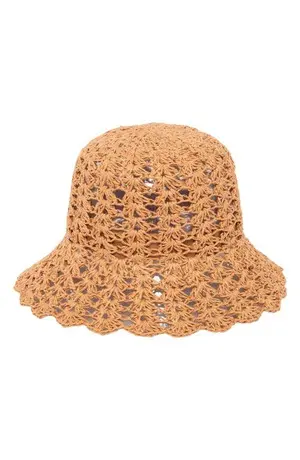 San Diego Hat Sofia Straw Bucket Hat - Tobacco