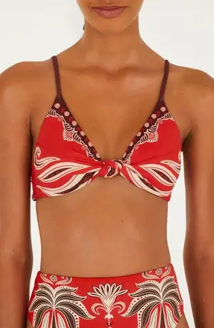 Farm Rio Ainika Garden Bikini Top - Red