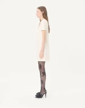 Valentino Garavani Embroidered Crepe Couture Short Dress - Ivory