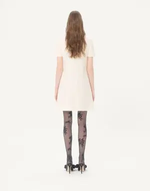 Valentino Garavani Embroidered Crepe Couture Short Dress - Ivory