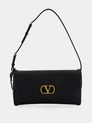 Valentino Garavani Small Nappa Leather Shoulder Bag - Black