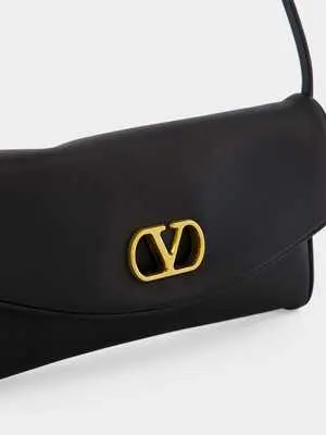 Valentino Garavani Small Nappa Leather Shoulder Bag - Black