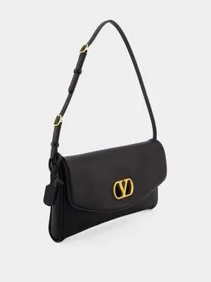 Valentino Garavani Small Nappa Leather Shoulder Bag - Black